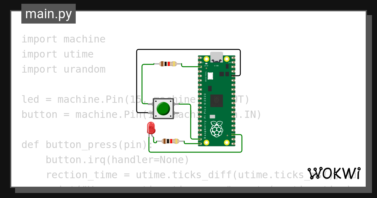 Simple Reaction Timing Game Wokwi Esp32 Stm32 Arduino Simulator
