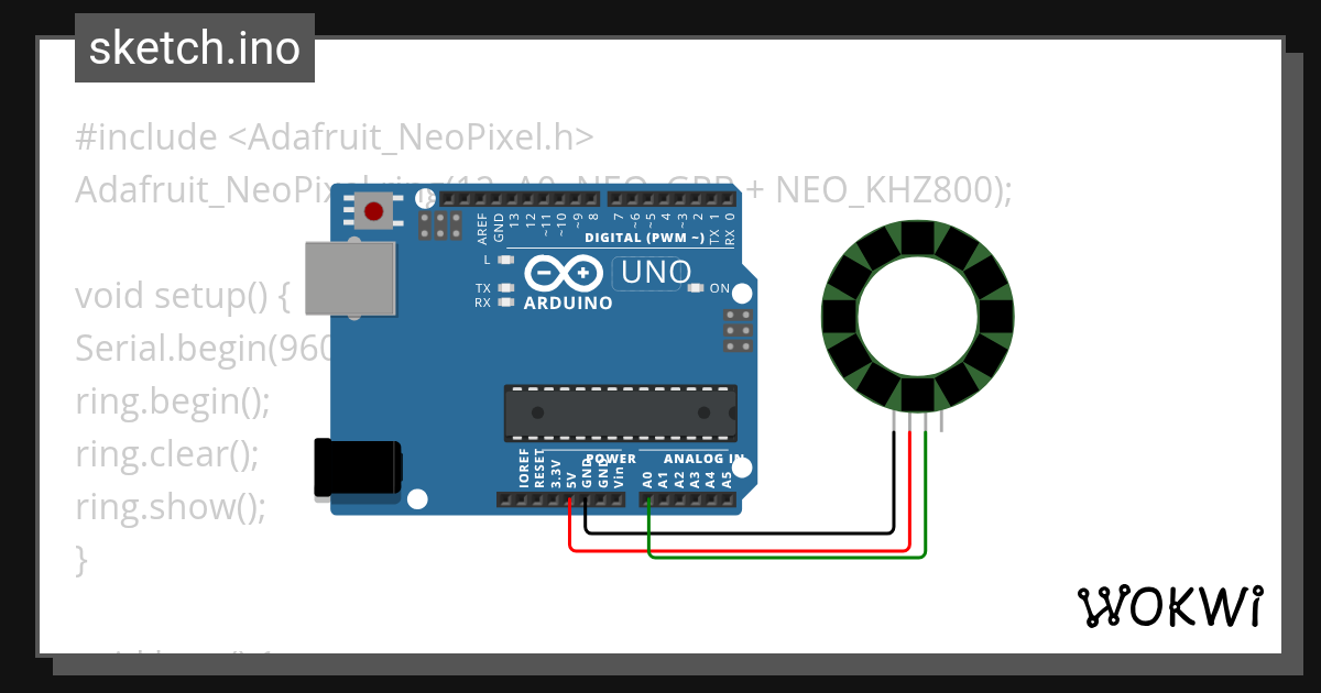Neopixelring Wokwi Esp32 Stm32 Arduino Simulator 