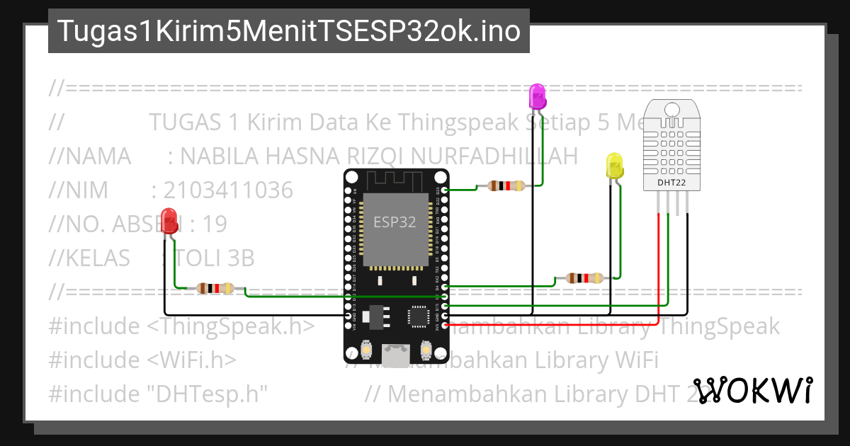 Coba Tugas 1 Ada Dht22 Wokwi Esp32 Stm32 Arduino Simulator 8350