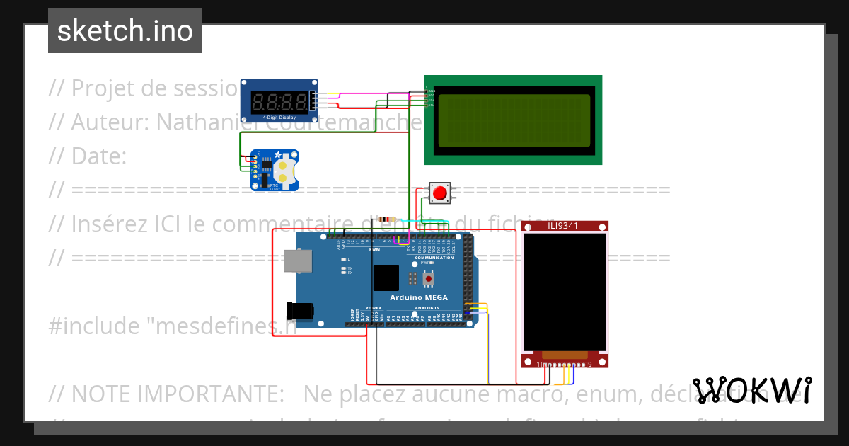 Projet de session 2022 - Wokwi ESP32, STM32, Arduino Simulator