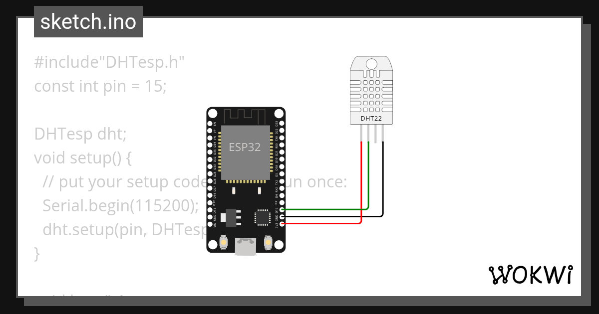 SENSOR SUHU - Wokwi ESP32, STM32, Arduino Simulator