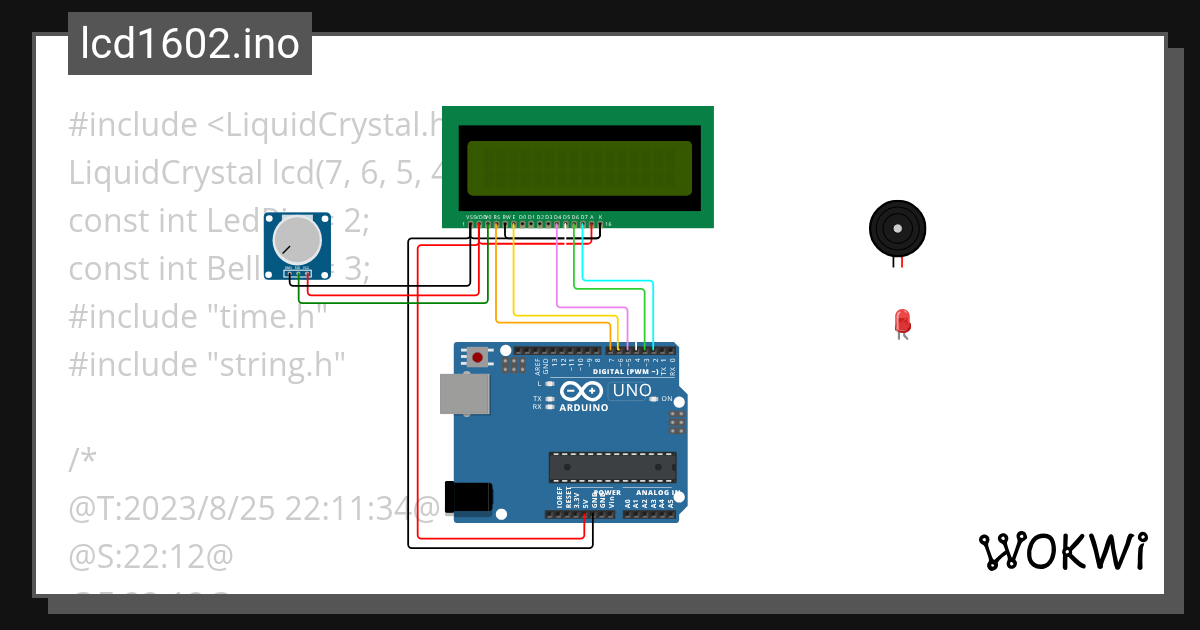 lcd1602.ino copy - Wokwi ESP32, STM32, Arduino Simulator