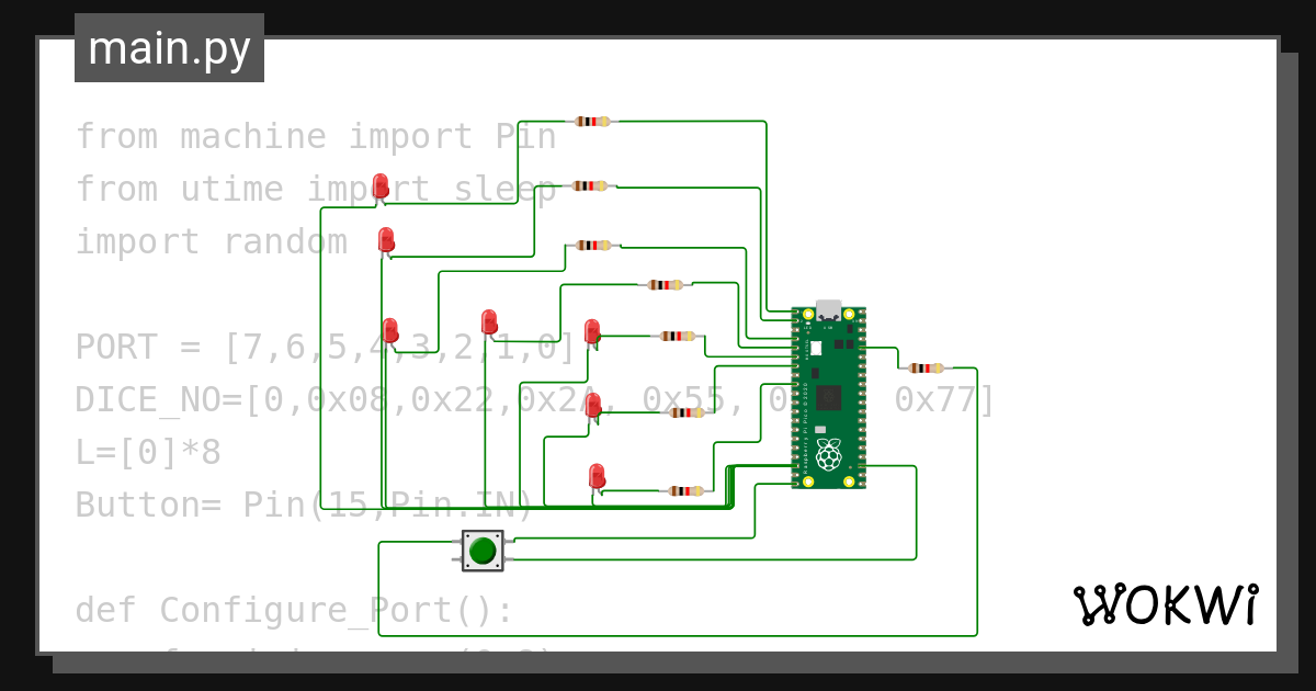 Dice Game Wokwi Esp32 Stm32 Arduino Simulator 