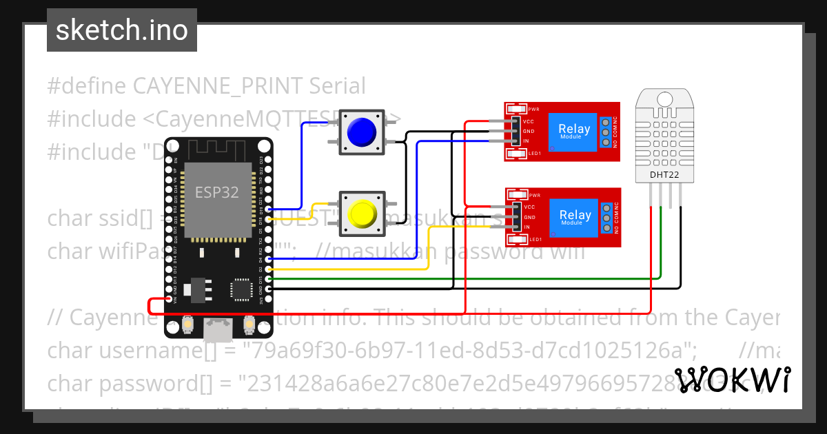 Ujikom With Button - Wokwi ESP32, STM32, Arduino Simulator