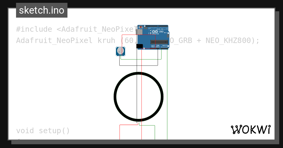 Potenciometer Neopixel Wokwi Esp32 Stm32 Arduino Simulator