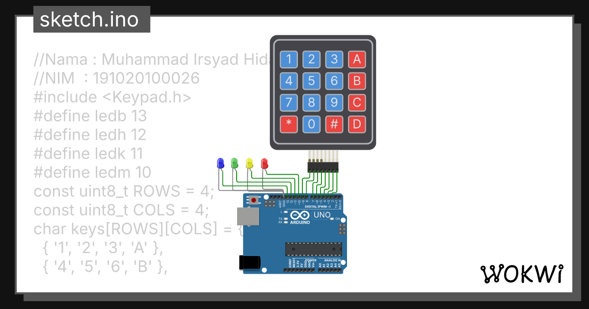 kepayd led - Wokwi ESP32, STM32, Arduino Simulator