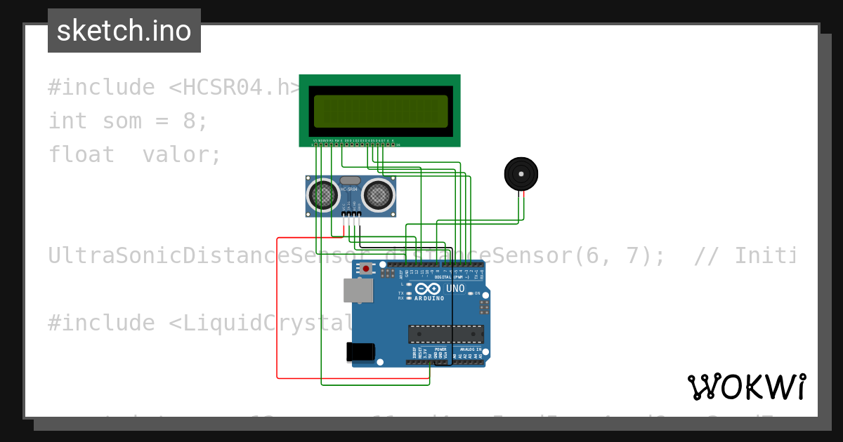 Sensor De Distancia Alarme Wokwi Esp32 Stm32 Arduino Simulator 9972