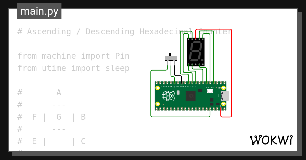 Ascendingdescending Hexaecimal Counter Wokwi Esp32 Stm32 Arduino Simulator