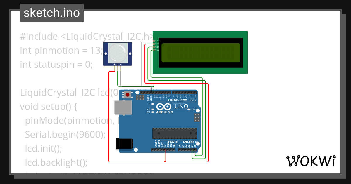 Motion Sensor Wokwi Esp32 Stm32 Arduino Simulator 3706