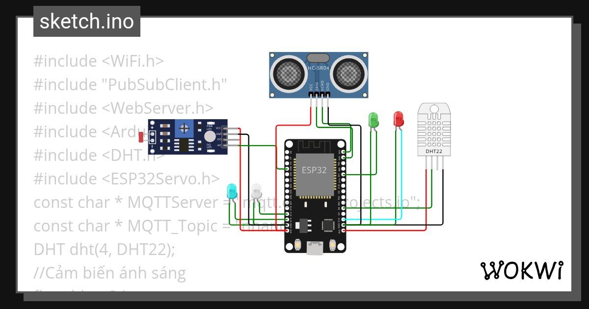 SmartHouse - Wokwi ESP32, STM32, Arduino Simulator