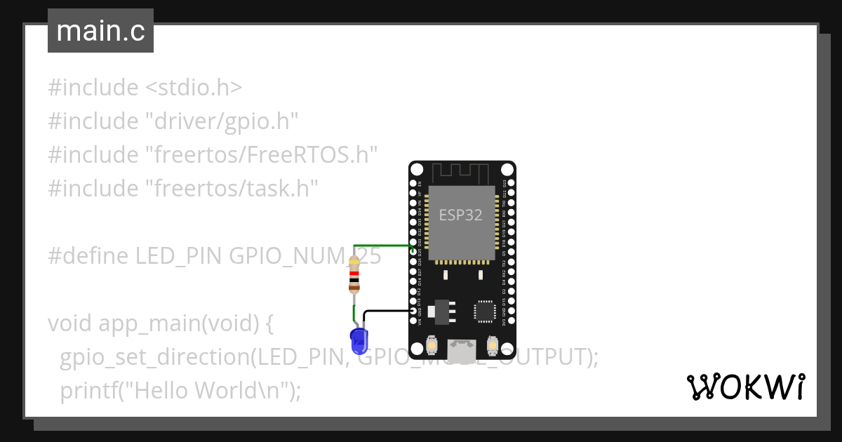 Blink - Wokwi ESP32, STM32, Arduino Simulator