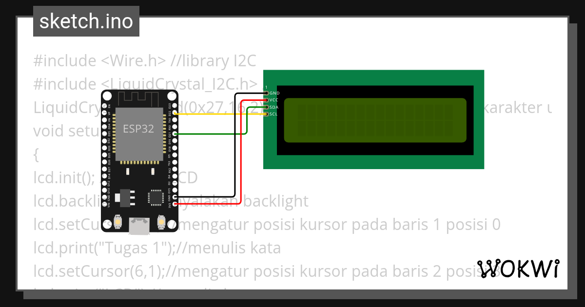 Tugas 1 Wokwi Esp32 Stm32 Arduino Simulator 9259