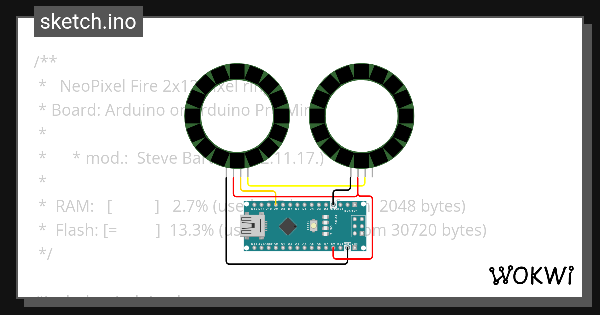 Fire v.1.0 - Wokwi ESP32, STM32, Arduino Simulator