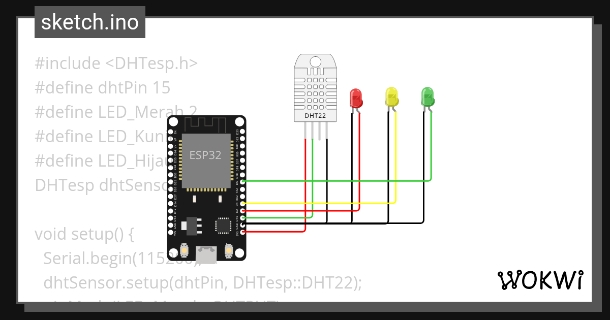 sketch.ino project2 - Wokwi ESP32, STM32, Arduino Simulator