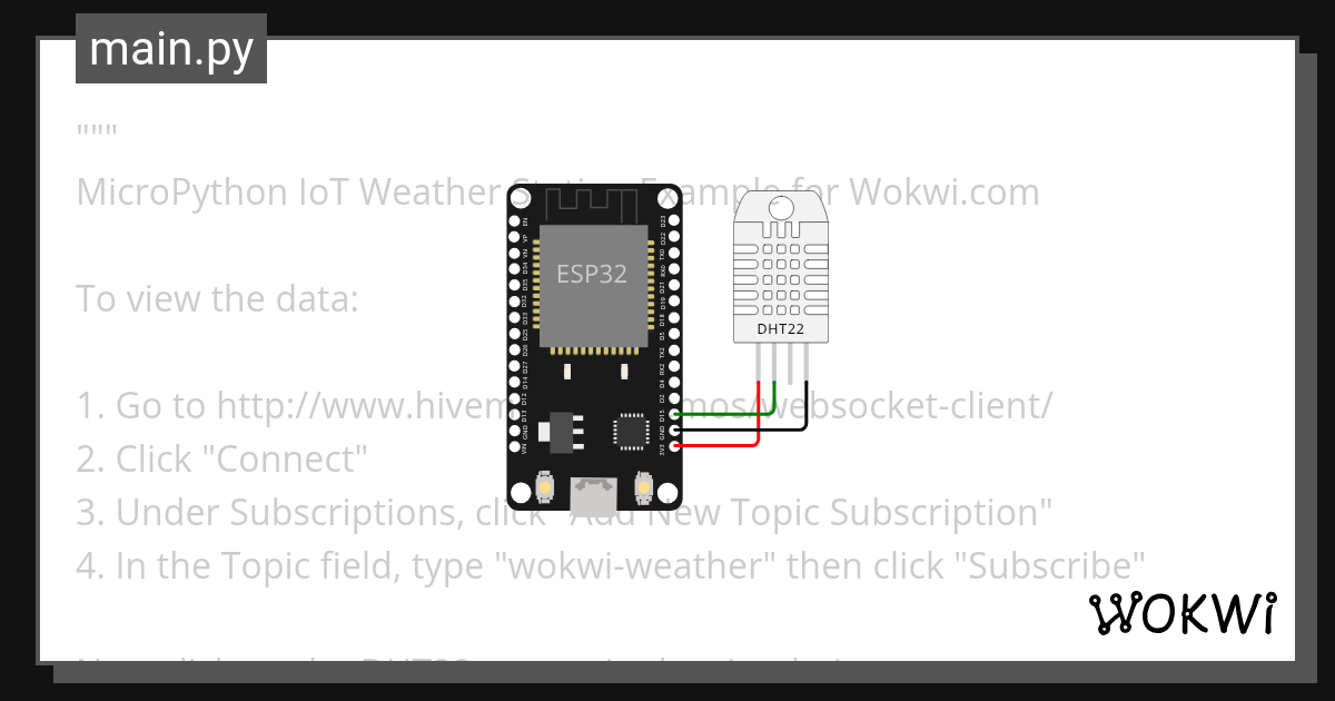 MicroPython MQTT Weather Logger (ESP32) copy - Wokwi ESP32, STM32 ...