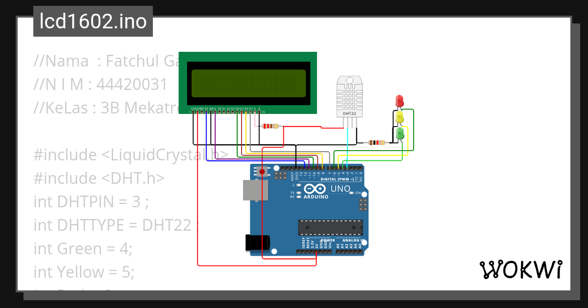 Job 6.2 DHT22 - Wokwi ESP32, STM32, Arduino Simulator