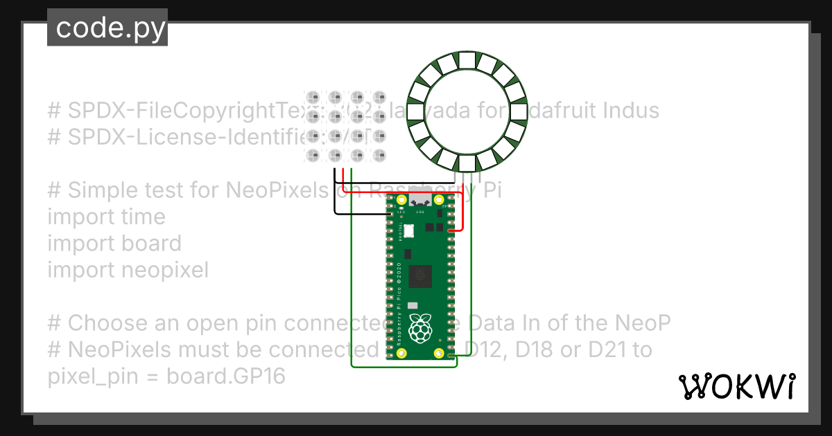 CircuitPython NeoPixel Simple Test copy - Wokwi ESP32, STM32, Arduino ...