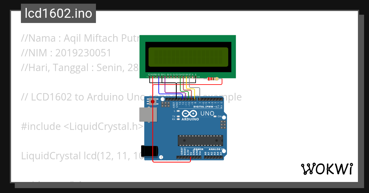 lcd1602.ino copy - Wokwi ESP32, STM32, Arduino Simulator