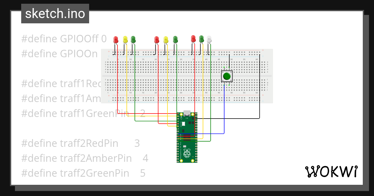 Pelican Crossing Simulator - Wokwi ESP32, STM32, Arduino Simulator