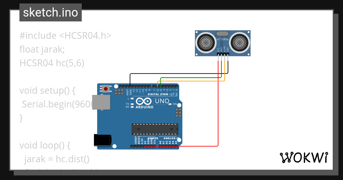 Ultrasonik Wokwi Esp32 Stm32 Arduino Simulator