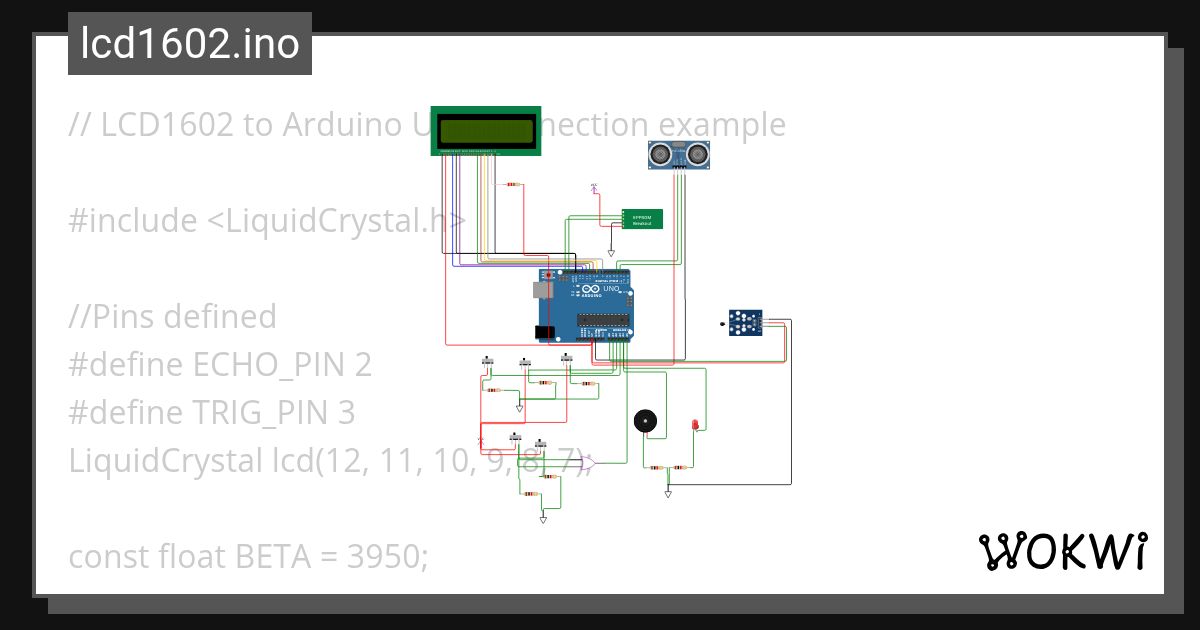 lcd1602.ino - Wokwi ESP32, STM32, Arduino Simulator