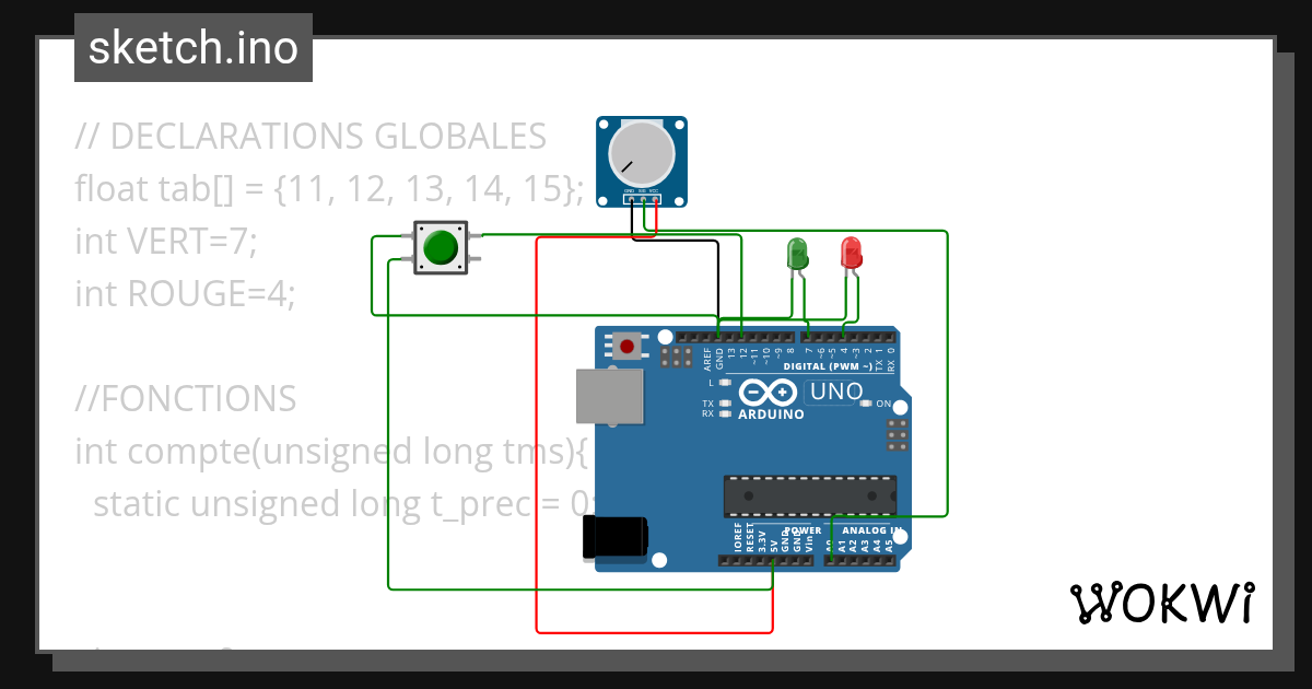 filtre avec led et bouton copy - Wokwi ESP32, STM32, Arduino Simulator