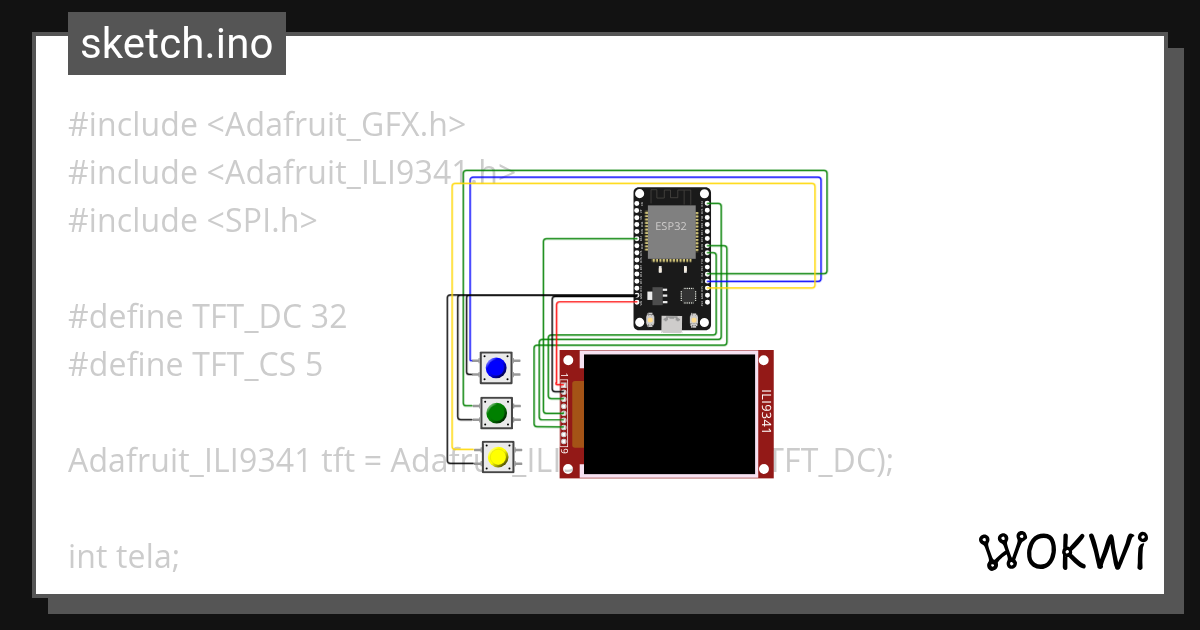 Capacitação Display Wokwi Esp32 Stm32 Arduino Simulator 3480
