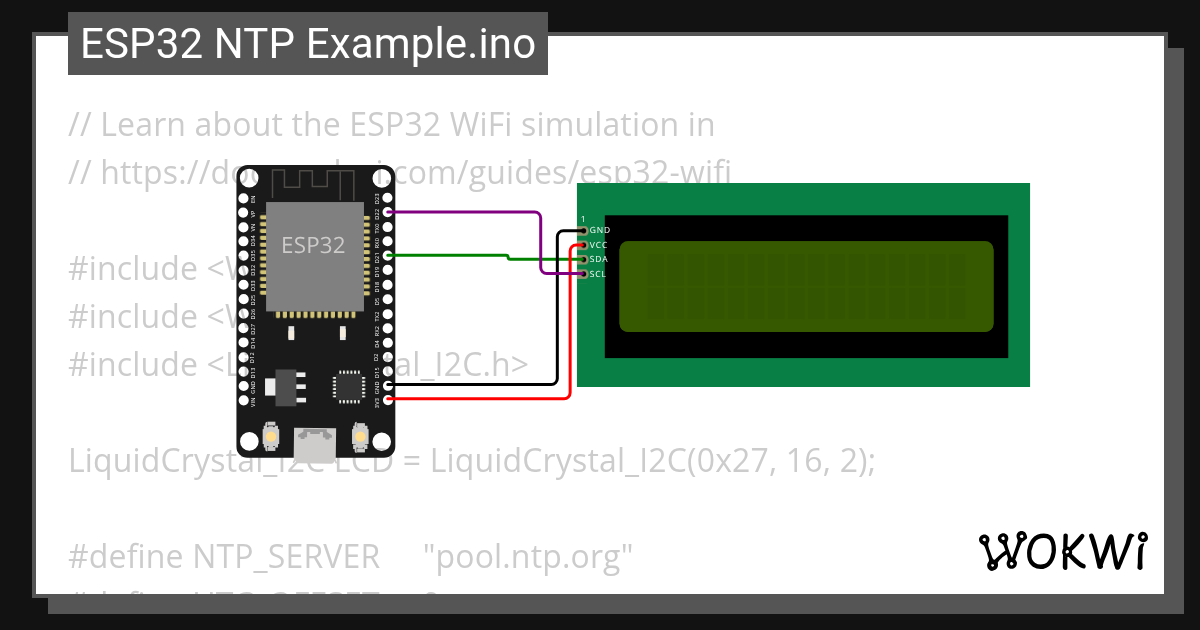 ESP32 NTP Example.ino copy - Wokwi ESP32, STM32, Arduino Simulator