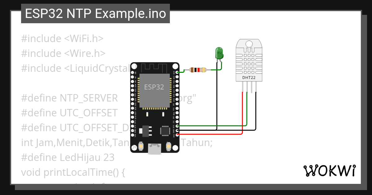 ESP32 NTP Example.ino copy - Wokwi ESP32, STM32, Arduino Simulator