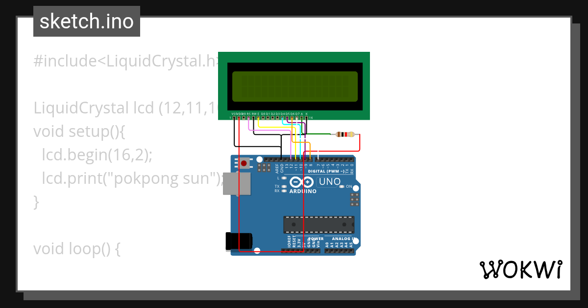 LCD pokpong sun 6/1.ino - Wokwi ESP32, STM32, Arduino Simulator