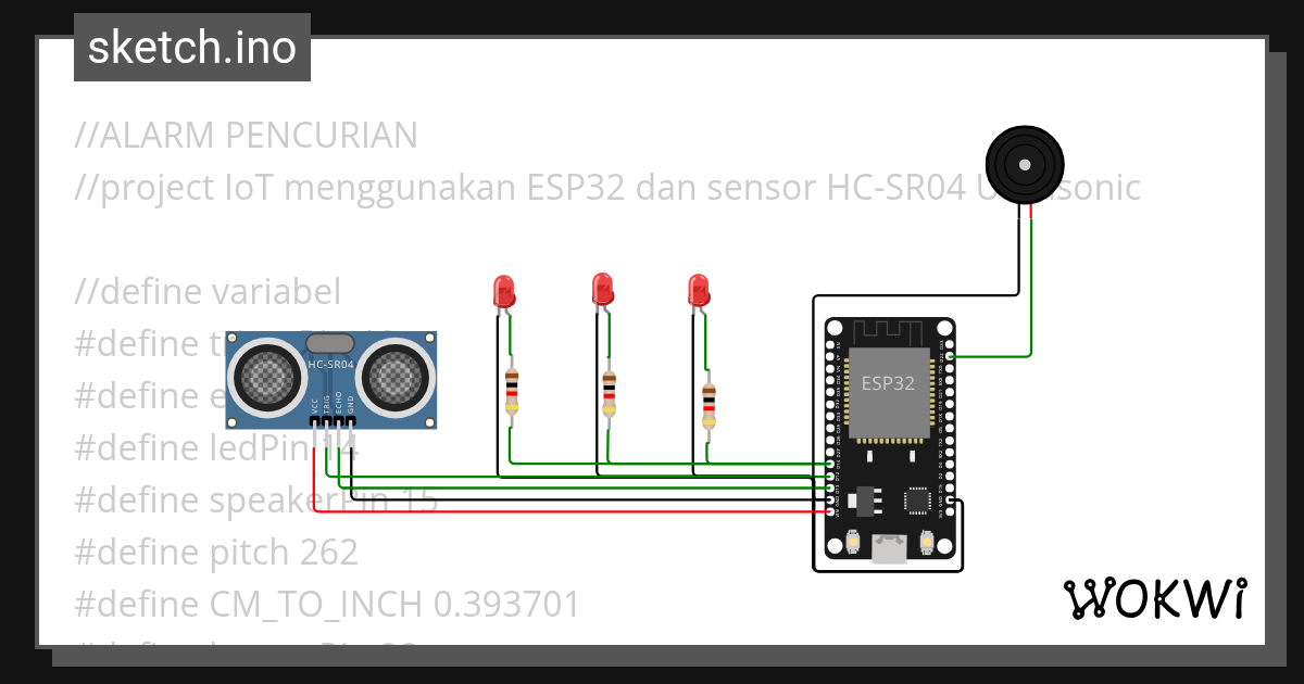 Alarm - Wokwi ESP32, STM32, Arduino Simulator