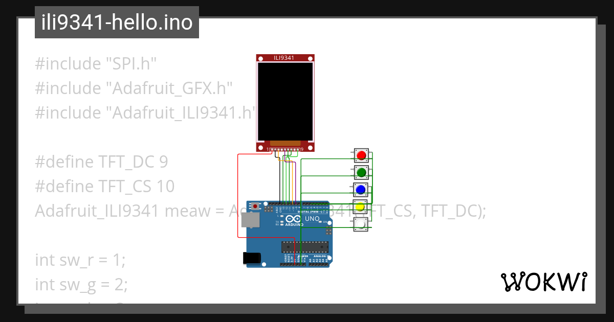ili9341-hello.ino copy - Wokwi ESP32, STM32, Arduino Simulator