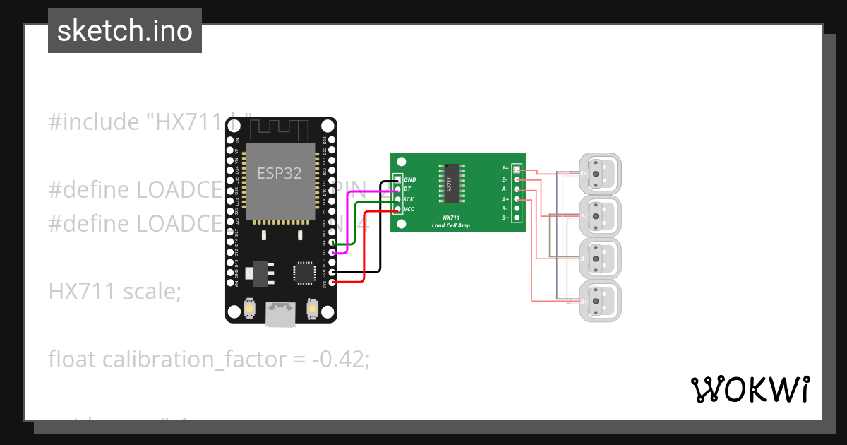 load cell Calibration factor - Wokwi ESP32, STM32, Arduino Simulator