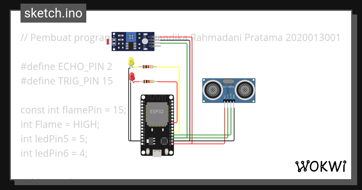 Responsi - Abdul Nandika Rahmadani Pratama - 20200130011 - E - Wokwi ESP32, STM32, Arduino Simulator