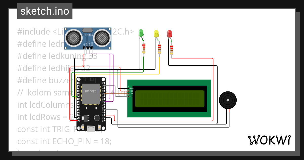 Detector Banjir Mqtt Wokwi Esp32 Stm32 Arduino Simulator 