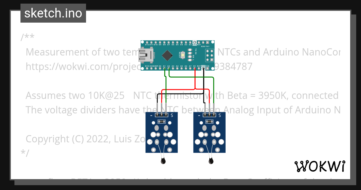 Measurement_two_temperatures_witth_2_NTCs_and_Arduino_Nano.ino - Wokwi ...