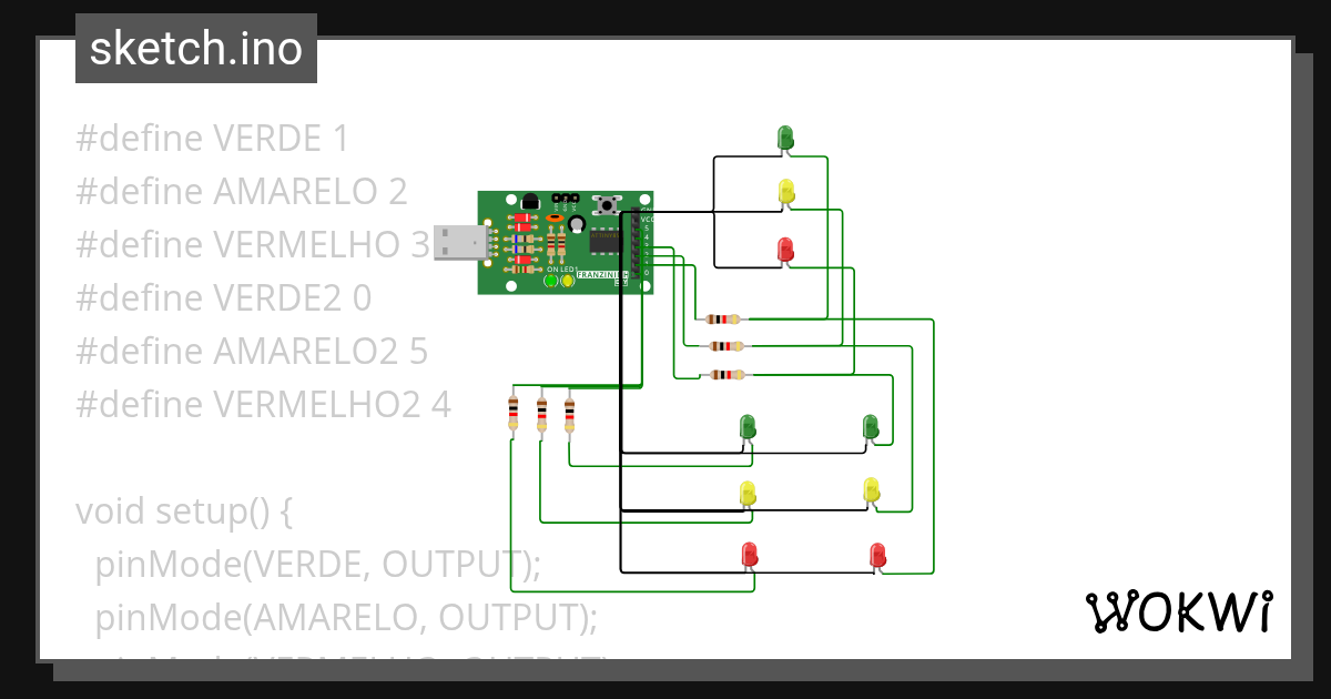 3 semáforos - Wokwi ESP32, STM32, Arduino Simulator 3 semáforos - Wokwi ESP32, STM32, Arduino Simulator