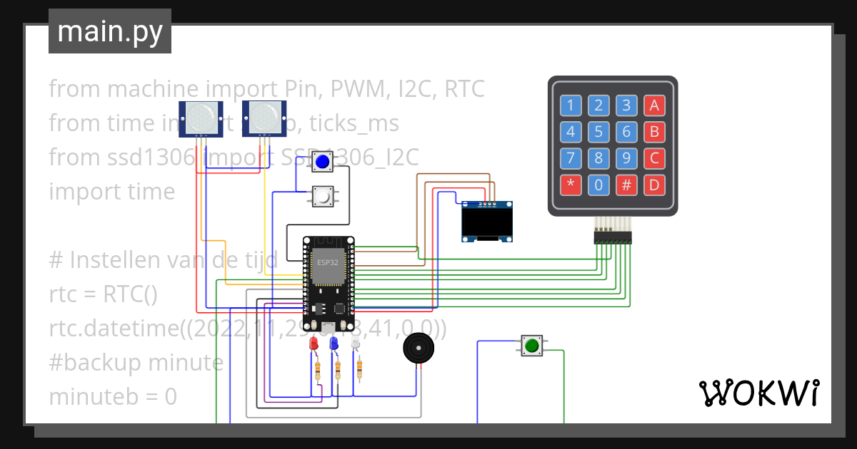 Alarm v6 - Wokwi ESP32, STM32, Arduino Simulator