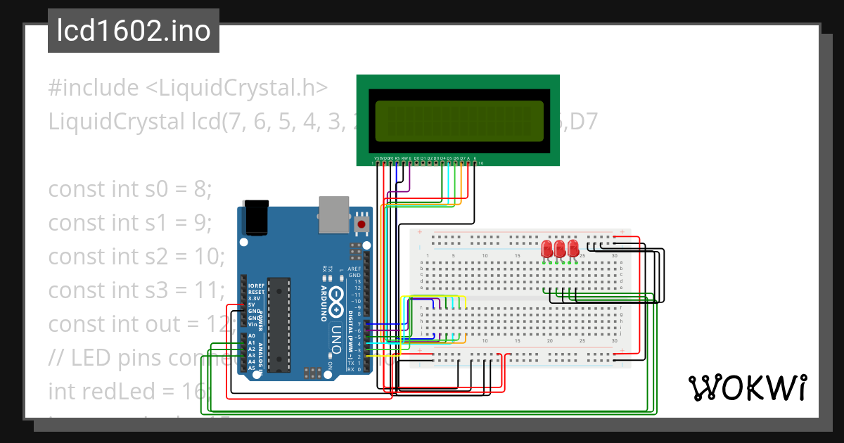 lcd1602.ino - Wokwi Arduino and ESP32 Simulator