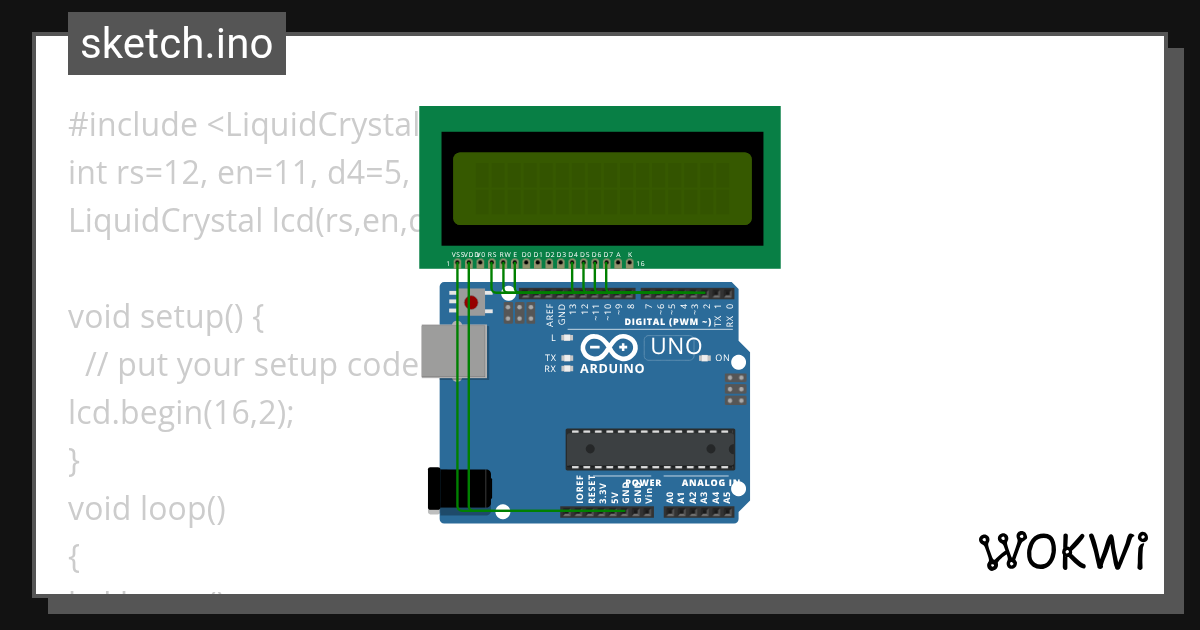 lcd.ino - Wokwi ESP32, STM32, Arduino Simulator