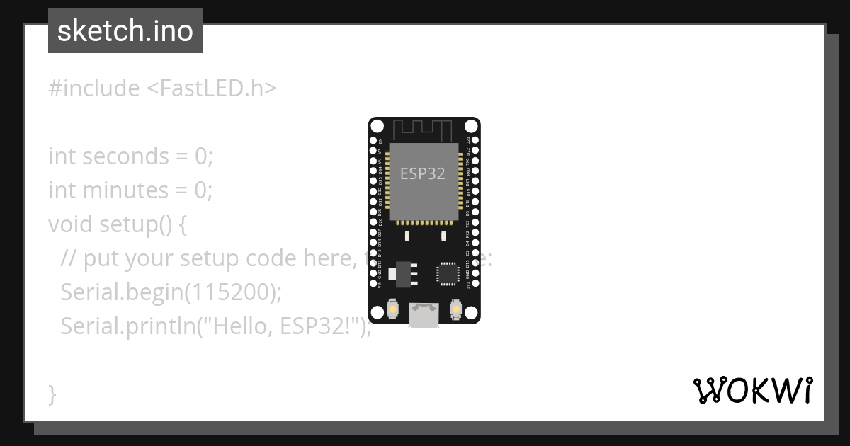 Simple Digital Clock Wokwi Esp32 Stm32 Arduino Simulator 4383