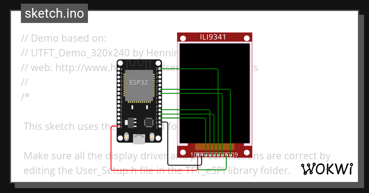 adafruit ili9341 drogon.ino - Wokwi ESP32, STM32, Arduino Simulator