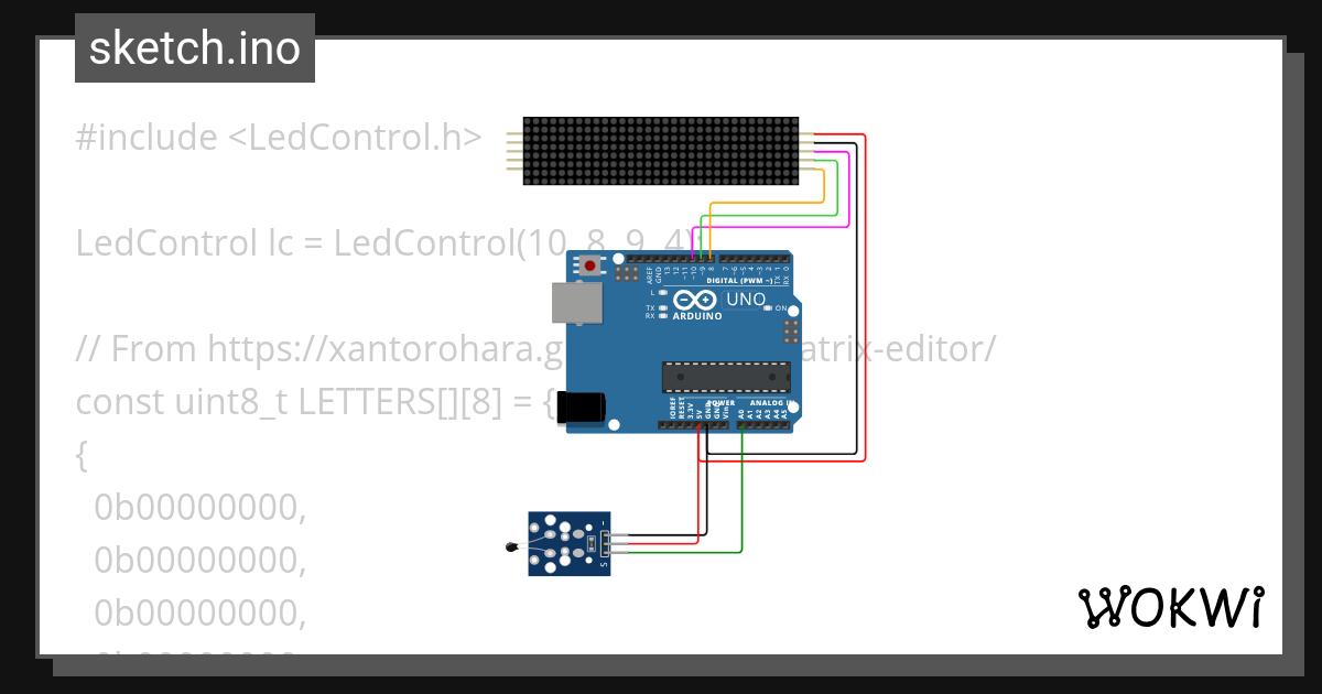 Max 7219 Temp Display Wokwi Arduino And Esp32 Simulator 3239