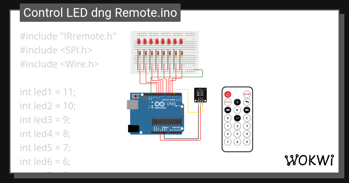 Control LED dng Remote.ino - Wokwi ESP32, STM32, Arduino Simulator