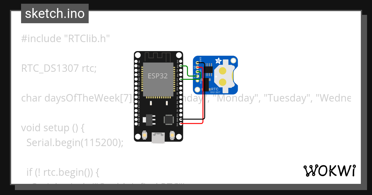 Clock Esp32 -2 - Wokwi ESP32, STM32, Arduino Simulator