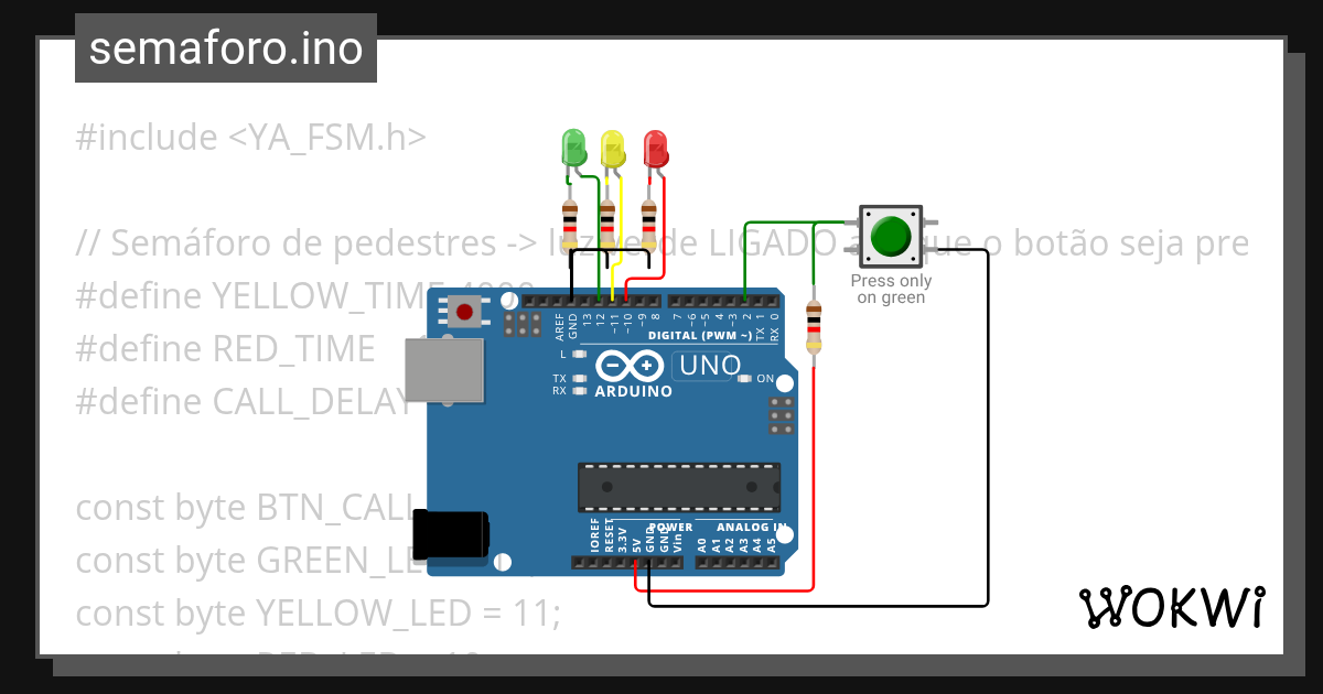 semaforo.ino - Wokwi ESP32, STM32, Arduino Simulator