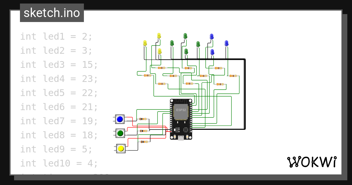 Direccionales Con Esp32 Wokwi Esp32 Stm32 Arduino Simulator