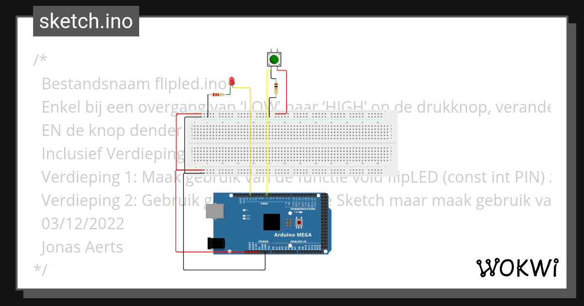 flipled met verdieping 2 - Wokwi ESP32, STM32, Arduino Simulator