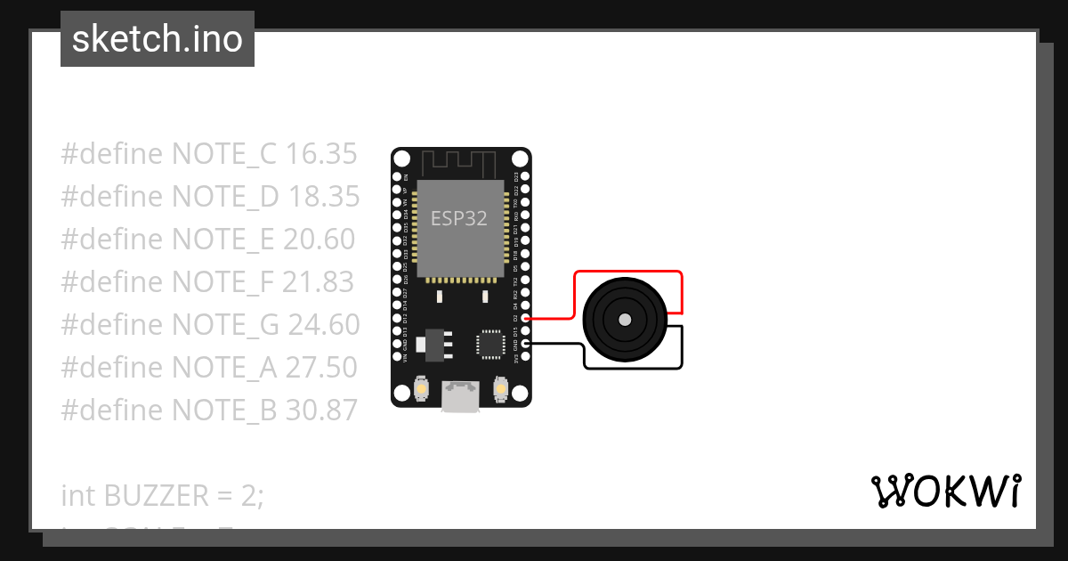 buzzer - Wokwi ESP32, STM32, Arduino Simulator