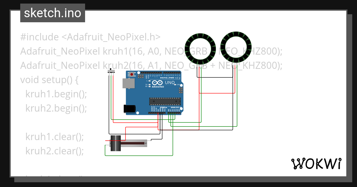 NeoPixel x Potentiometer x Slide Switch copy - Wokwi ESP32, STM32, Arduino Simulator